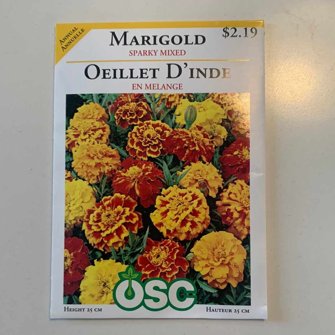 Marigold Seed Packets - Sparky Mixed – Laporte's Nursery & Greenhouses Inc.