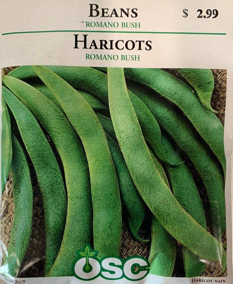 Bean Seed Packets - Romano Bush No. 14 – Laporte's Nursery ...