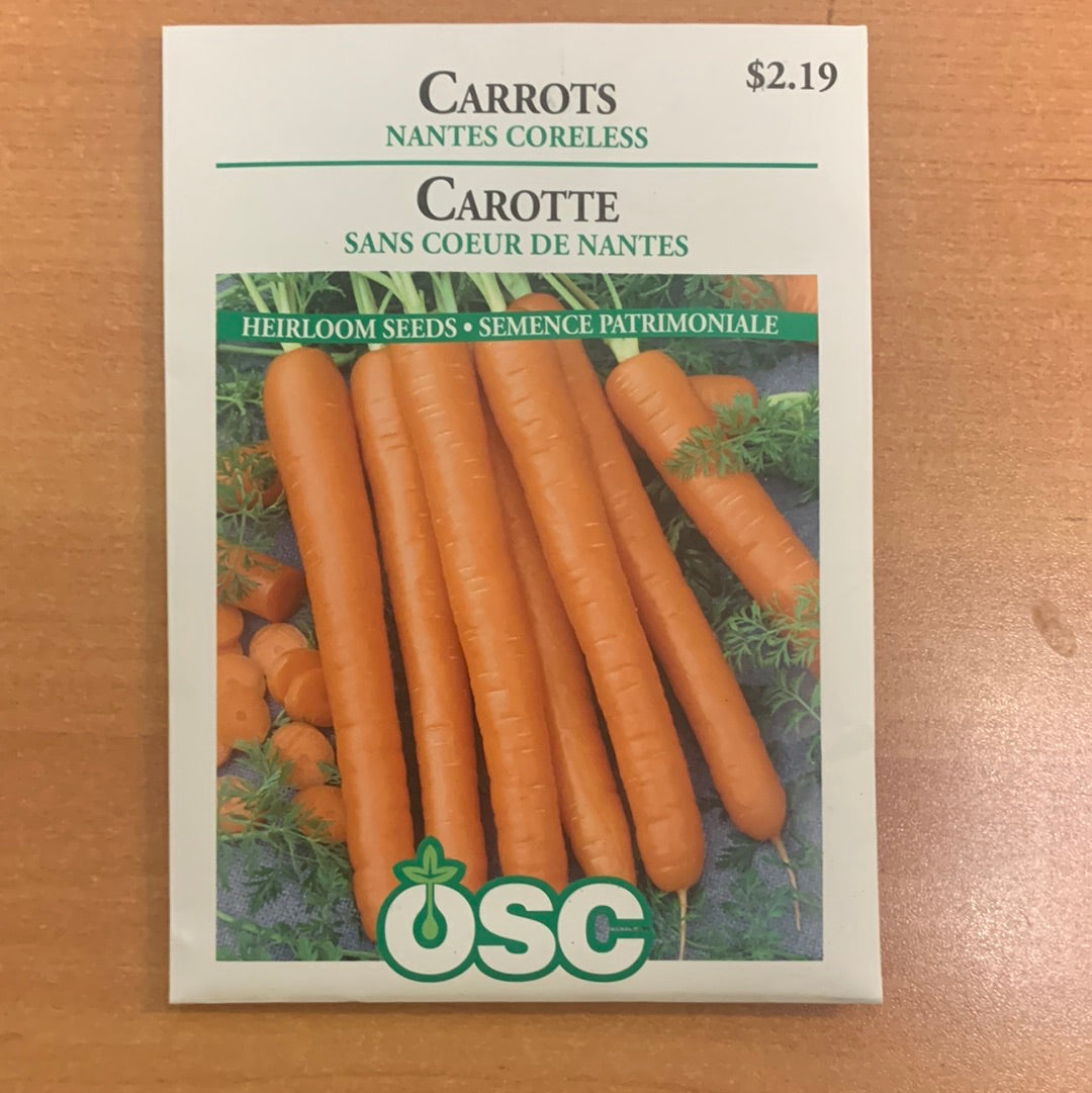 Carrot Seed Packets - Nantes Coreless – Laporte's Nursery & Greenhouses ...