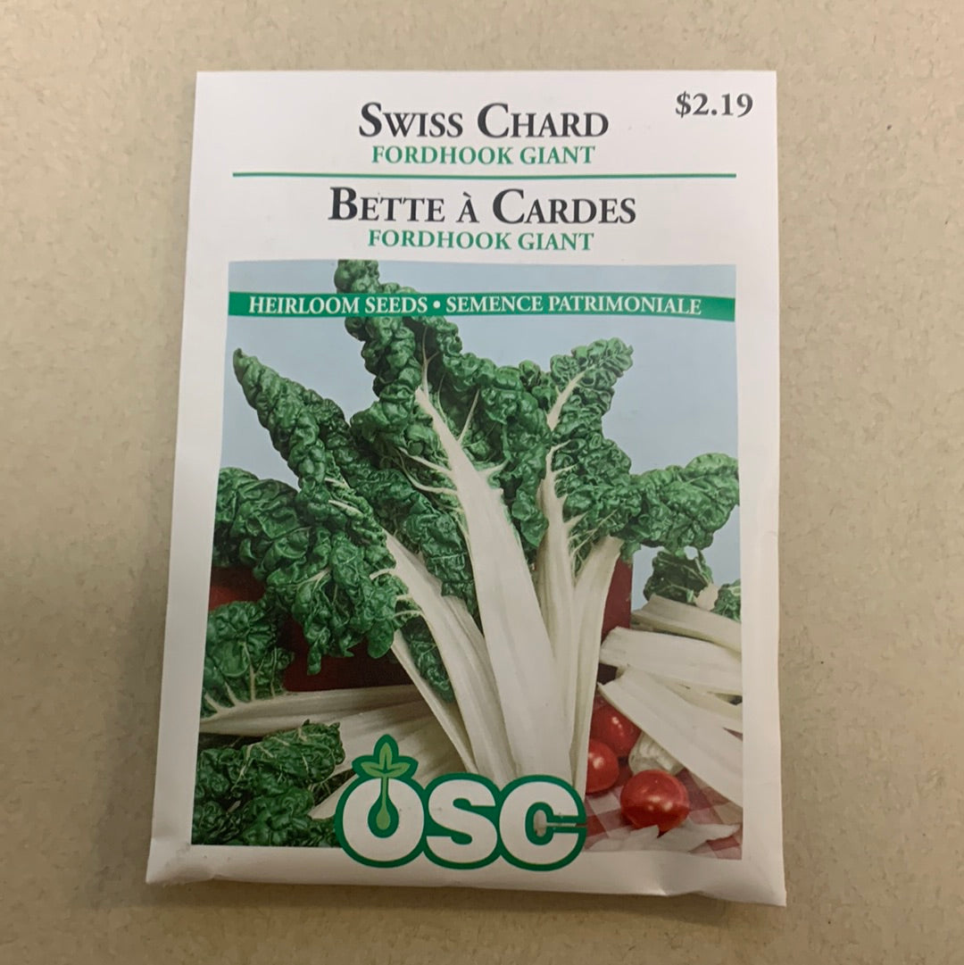Swiss Chard Seed Packets - Fordhook Giant – Laporte's Nursery ...