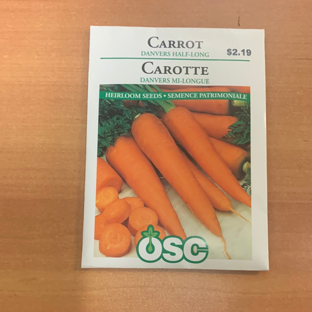 Carrot Seed Packets - Danvers Half-Long – Laporte's Nursery ...