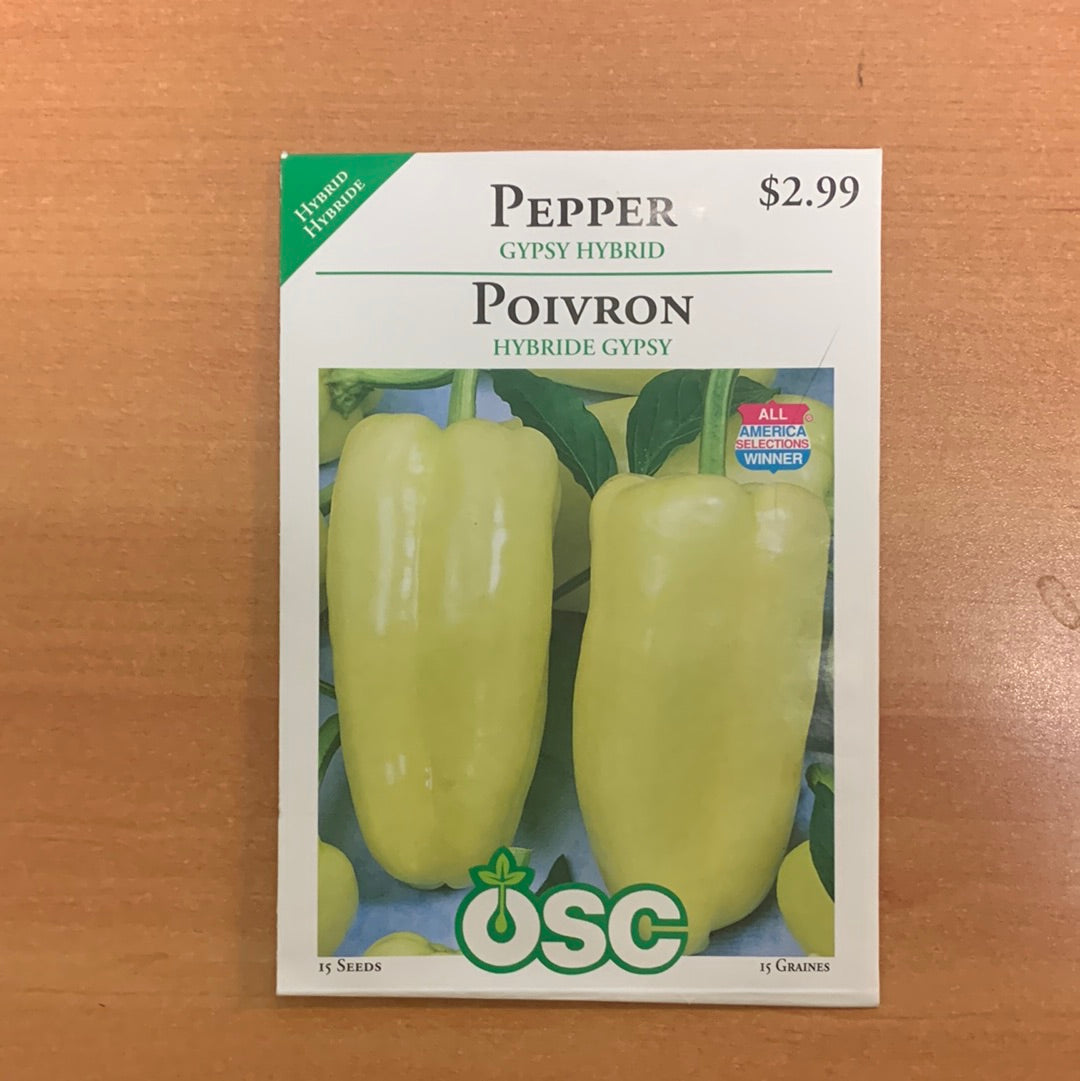 Pepper Seed Packets - Gypsy Hybrid – Laporte's Nursery & Greenhouses Inc.