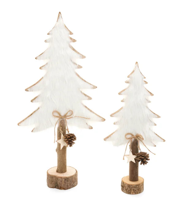 Faux Fur Wooden Tree Decor – Laporte's Nursery & Greenhouses Inc.
