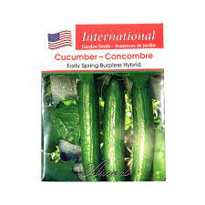 Aimers International Cucumber Early Spring Burpless Hybrid Seed Packet ...